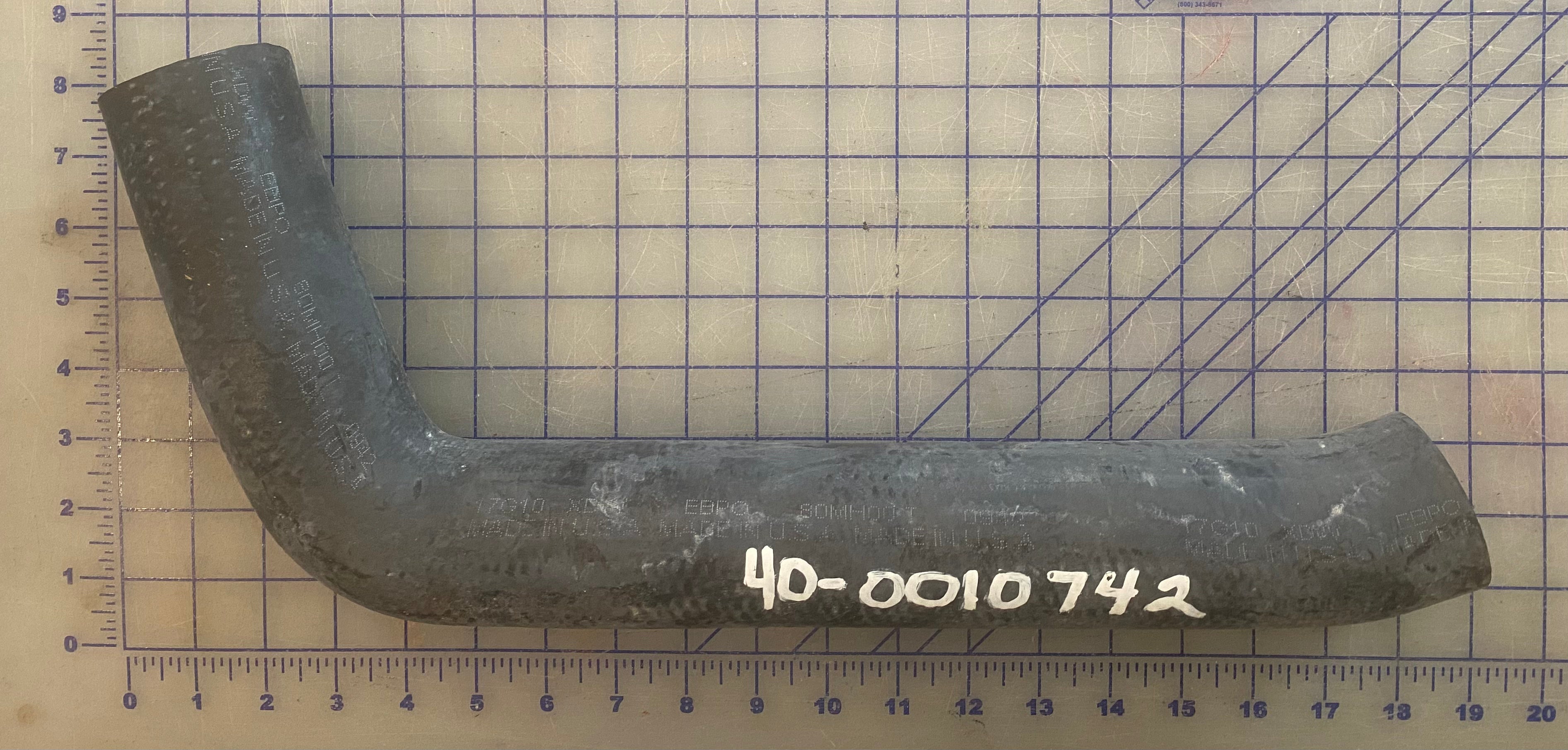 40-0010742 Radiator hose, Hercules radiator hose. The original part nu